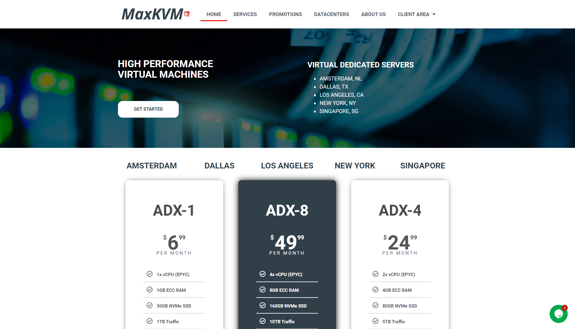 MaxKVM – 新加坡、洛杉矶、达拉斯、纽约、荷兰等KVM VPS | MJJ导盲犬