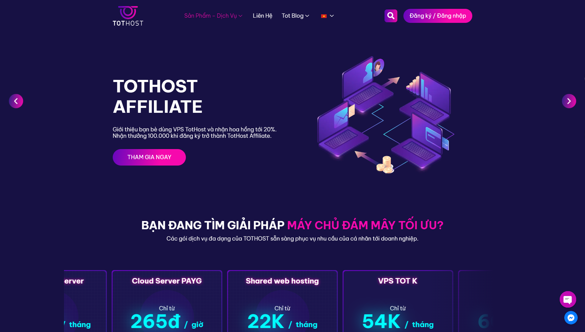 TOTHOST -专注于提供越南云服务器 、裸金属服务器 | MJJ导盲犬